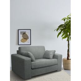 Sessel Home Affaire, B:140cm H:86cm T:95cm, grau, 100% Polyester, Wohnzimmer, Sessel, "Roma Matratzenhöhe 140cm", Dauerschlaffunktion, mit