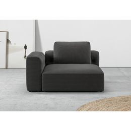 1,5-Sitzer RAUM.ID, B:134cm H:62cm T:109cm, grau, 95% Polyester, 5% Nylon, Sofas, "Cushid", Modul-Eckteil, auch einzeln stellbar, Breite 134 cm