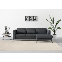 Sit & More Ecksofa SIT & MORE, B:262cm H:88cm T:171cm, grau, Wohnzimmer, Sofas, "Lindholm L-Form", mit Sitztiefenverstellung und Federkern