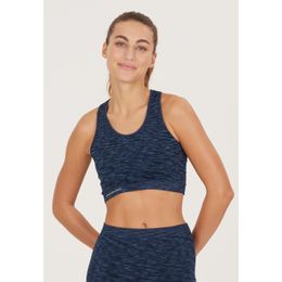 Endurance Damen Sport-BH "Crina", Gr. S, blau, 68% Polyester, 22% Nylon, 10% Elasthan, meliert, BHs, aus feuchtigkeitsregulierendem Material
