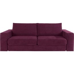 4-Sitzer, B:252cm H:96cm T:107cm, lila, LOOKS by Wolfgang Joop, Sofas, "Looksv", Verwandlungssofa: aus Sofa wird Sofa mit 2 Hockern