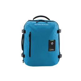Damen Cityrucksack "OCEAN", National Geographic, blau, Kunstfaser, unifarben, Rucksäcke, Hergestellt aus recycelten PET-Flaschen