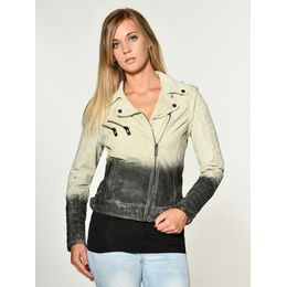 Maze Damen Lederjacke "Kofu", beige, Gr. L, Obermaterial: 100% Lammleder; Futter: 100% Baumwolle; &Auml;rmelfutter: 100% Polyester, Jacken
