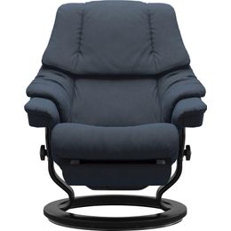Relaxsessel stressless, B:88cm H:98cm T:77cm, blau, Leder BATICK: BATICK ist ein leicht korrigiertes, durchgefärbtes und genarbtes Möbelleder, bei