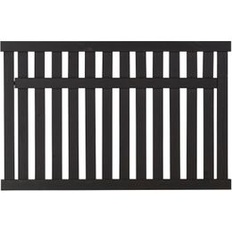 Plus Gartenzaun "Country", H/L: 96cm x 11,22m, Pfosten: 8 Stk., schwarz, Zaunelemente, Höhe: 96 cm, Gesamtlänge: 4,86 bis 23,94 m, zum Einbetonieren