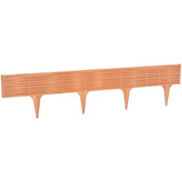 Palisade Prosperplast, H:18,7cm T:0,2cm, orange, Kunststoff, Garten, Beeteinfassungen, Paket 5 St&uuml;ck f&uuml;r 390 cm L&auml;nge