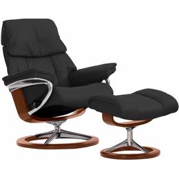 Relaxsessel stressless, B:88cm H:101cm T:78cm, schwarz, Leder BATICK: BATICK ist ein leicht korrigiertes, durchgefärbtes und genarbtes Möbelleder,