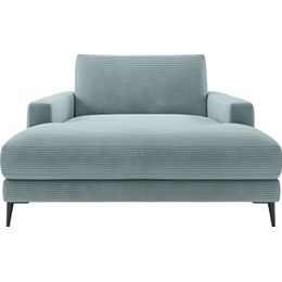 Chaiselongue Inosign, B:132cm H:84cm T:170cm, blau, 88% Polyester, 12% Polyacryl, Sofas, "Downtown Loungemöbel zum Relaxen, B/T/H: 132/170/84 cm",