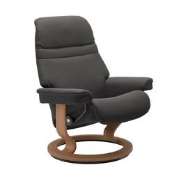 Relaxsessel stressless, B:79cm H:103cm T:73cm, grau, Leder BATICK: BATICK ist ein leicht korrigiertes, durchgefärbtes und genarbtes Möbelleder, bei