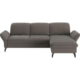 Sit & More Ecksofa SIT & MORE, B:267cm H:88cm T:200cm, braun, 100% Polyester, Wohnzimmer, Sofas, "Leandro L-Form", Wahlweise mit Bett-, Kopfteil - und
