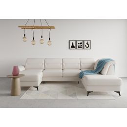 Sit & More Wohnlandschaft SIT & MORE, B:326cm H:85cm T:220cm, beige, 100% Polyester, Sofas, "Sinatra U-Form", optional mit Kopfteilverstellung und