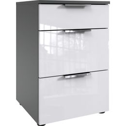 Nachtkommode wimex, B:41cm H:61cm T:41cm, grau, Spanplatte, Sideboards, "level36 D by fresh to go", mit soft-close Funktion und Lackfronten