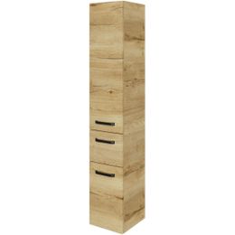 Hochschrank SAPHIR, B:30cm H:168cm T:33cm, braun, Spanplatte, Badezimmer, Schränke, "Serie 4010 Badschrank 30 cm breit, mit 2 Türen und 1 Schublade",