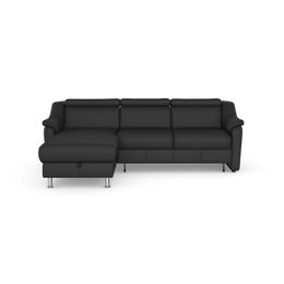 Sit & More Ecksofa SIT & MORE, B:257cm H:84cm T:166cm, schwarz, Wohnzimmer, Sofas, "Freetown L-Form", inklusive Kopfteilverstellung und komfortablem Federkern