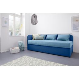 Polsterliege Maintal, B:83cm, blau, Komplettbetten, "Diana"