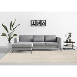 Sit & More Ecksofa SIT & MORE, B:262cm H:88cm T:171cm, grau, Wohnzimmer, Sofas, "Lindholm L-Form", mit Sitztiefenverstellung und Federkern