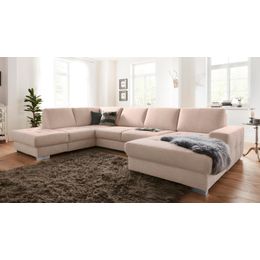 Sit & More Wohnlandschaft SIT & MORE, B:340cm H:82cm T:224cm, beige, Luxus-Microfaser ALTARA NUBUCK (100% Polyester) / Struktur (100% Polyester);Flachgewebe