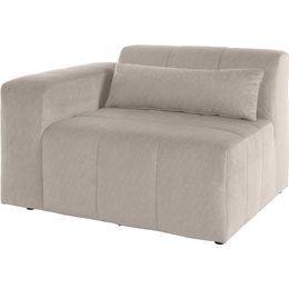 Sofaelement, B:116cm H:74cm T:90cm, beige, LeGer Home by Lena Gercke, 100% Polyester, Polsterelemente, "Maileen", Modul Sessel mit Armlehne,
