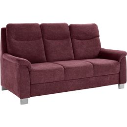 Sit & More 3-Sitzer SIT & MORE, B:190cm H:104cm T:96cm, lila, Flachgewebe (100% Polyester);Kunstleder SOFTLUX;Luxus-Microfaser (90% Polyester, 10% Polyamid),