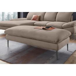 Hocker W.Schillig, B:151cm H:45cm T:71cm, braun, Chenille-Flachgewebe R66 (85% Polyester, 15% Nylon);Longlife Xtra-Leder Z59: Glattleder mit