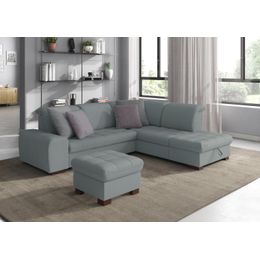Sit & More Ecksofa SIT & MORE, B:259cm H:82cm T:224cm, blau, Luxus-Microfaser ALTARA NUBUCK (100% Polyester);Soft clean (98% Polyester, 2% Polyamid);Struktur