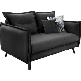 2-Sitzer Inosign, B:162cm H:97cm T:110cm, grau, 100% Polyester;Wendekissen: 100% Polyester, Sofas, "Lazio", inklusive 1 Stk. Wende- und 1 Stk.