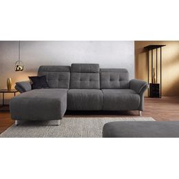 Ecksofa Places of Style, B:270cm H:102cm T:168cm, grau, Kunstleder SOFTLUX;Flachgewebe (100% Polyester);Struktur (100% Polyester), Wohnzimmer, Sofas,