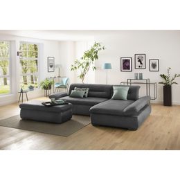 Ecksofa Inosign, B:300cm H:80cm T:172cm, grau, 100% Polyester, Wohnzimmer, Sofas, "Avesa L-Form", Wahlweise mit Armteilvertsellung und Bettfunktion,