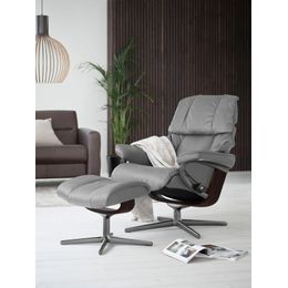 Relaxsessel stressless, B:83cm H:100cm T:76cm, grau, Leder BATICK: BATICK ist ein leicht korrigiertes, durchgefärbtes und genarbtes Möbelleder, bei