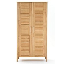 Kleiderschrank Home Affaire, B:107cm H:202cm T:61cm, beige, Massivholz, Schlafzimmer, Schränke, "Modesty II", aus massivem Kernbuchenholz, in