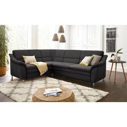 Sit & More Ecksofa SIT & MORE, B:249cm H:90cm T:209cm, grau, Flachgewebe (100% Polyester);Struktur (100% Polyester);Luxus-Microfaser (90% Polyester, 10%