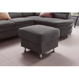 Hocker Places of Style, B:58cm H:47cm T:58cm, grau, Struktur impr&auml;gniert (100% Polyester);Luxus-Microfaser ALTARA NUBUCK (100% Polyester);Struktur