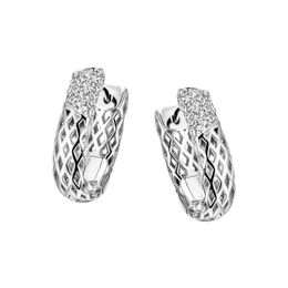 Firetti Damen Paar Creolen "Schmuck Geschenk Silber 925 Ohrschmuck glitzernd", Silber 925 (Sterlingsilber), silber, Silber 925 (Sterlingsilber),