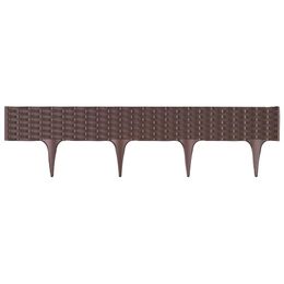 Palisade Prosperplast, H:18,7cm T:0,2cm, braun, Kunststoff, Garten, Beeteinfassungen, Paket 5 St&uuml;ck f&uuml;r 390 cm L&auml;nge