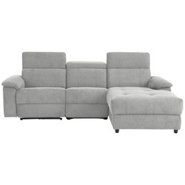 Ecksofa Home Affaire, B:252cm T:164cm, grau, Webstoff (95% Polyester/5% Nylon), Wohnzimmer, Sofas, "Binado, L-Form", mit manueller oder elektrischer