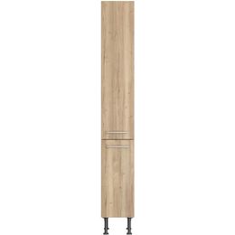 Apothekerschrank Optifit, B:30cm H:211,8cm T:58,4cm, braun, Spanplatte, K&uuml;che, Schr&auml;nke, "Klara", Breite 30 cm