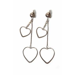 Damen Paar Ohrclips "Hina", silber, Collezione Alessandro, Messing, Ohrringe