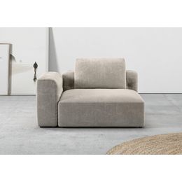 1,5-Sitzer RAUM.ID, B:134cm H:62cm T:109cm, grau, 100% Polyester, Sofas, "Cushid", Modul-Eckteil, auch einzeln stellbar, Breite 134 cm