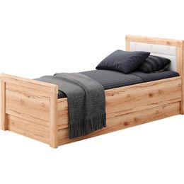 Einzelbett Priess, B:108cm L:208cm, braun, Betten, "Arnsberg", Komfortliegeh&ouml;he