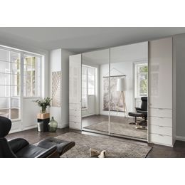 Dreh-/Schwebet&uuml;renschrank Wiemann, B:298,3cm H:236cm T:67cm, beige, Floatglas, Holzwerkstoff, Schr&auml;nke, "Nizza", mit Glasfront und Spiegel