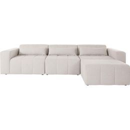 Ecksofa, B:322cm H:74cm T:155cm, beige, LeGer Home by Lena Gercke, 88% Polyester, 9% Rayon, 3% Nylon, Wohnzimmer, Sofas, "Maileen L-Form", Modulsofa,