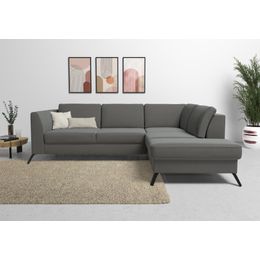 Sit & More Ecksofa SIT & MORE, B:248cm H:88cm T:201cm, grau, 100% Polyester, Wohnzimmer, Sofas, "Olsen L-Form", inklusive Sitztiefenverstellung, wahlweise mit