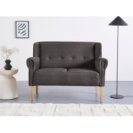Küchensofa Home Affaire, B:142cm H:99cm T:73cm, schwarz, Microfaser in Antiklederoptik (100% Polyester), Sofas, "Moro", in verschiedenen Stoffen und