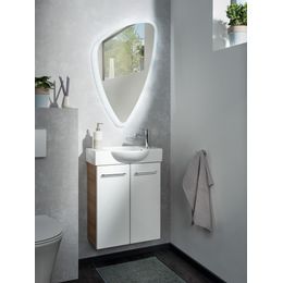 Waschbeckenunterschrank Fackelmann, B:52cm H:60cm T:24,3cm, braun, Schr&auml;nke, "SBC", Badm&ouml;bel f&uuml;r G&auml;ste-WC, Breite ca. 55 cm