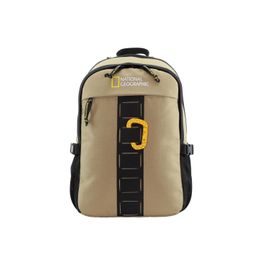 Damen Cityrucksack "EXPLORER III", National Geographic, beige, Kunstfaser, Rucksäcke, aus recycelten PET-Flaschen