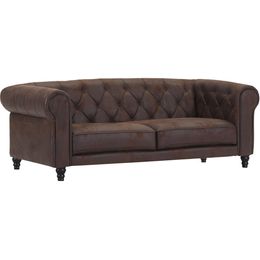 2,5-Sitzer GUTMANN FACTORY, B:195cm H:75cm T:90cm, braun, 100% Polyester, Sofas