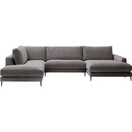Wohnlandschaft Inosign, B:341cm H:84cm T:223cm, grau, 88% Polyester, 12% Polyacryl, Sofas, "Downtown XXL B/T/H: 341/223/84 cm Loungemöbel zum