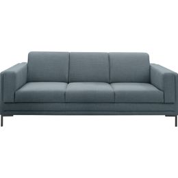 3-Sitzer, B:210cm H:82cm T:90cm, blau, LOOKS by Wolfgang Joop, 100% Polyester, Sofas, "LOOKS VII", klare Linien, edles Design