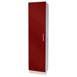 Wiho-K&uuml;chen Seitenschrank WIHO K&Uuml;CHEN, B:50cm H:200cm T:57cm, rot, K&uuml;che, Schr&auml;nke, "Kiel", 50 cm breit, H&ouml;he 200 cm