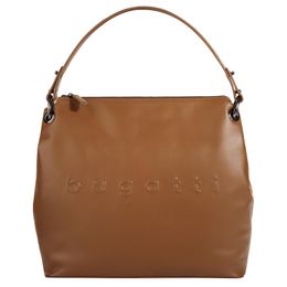 Bugatti Damen Henkeltasche "DAPHNE", braun, Leder, leicht glänzend, unifarben, Taschen, echt Leder